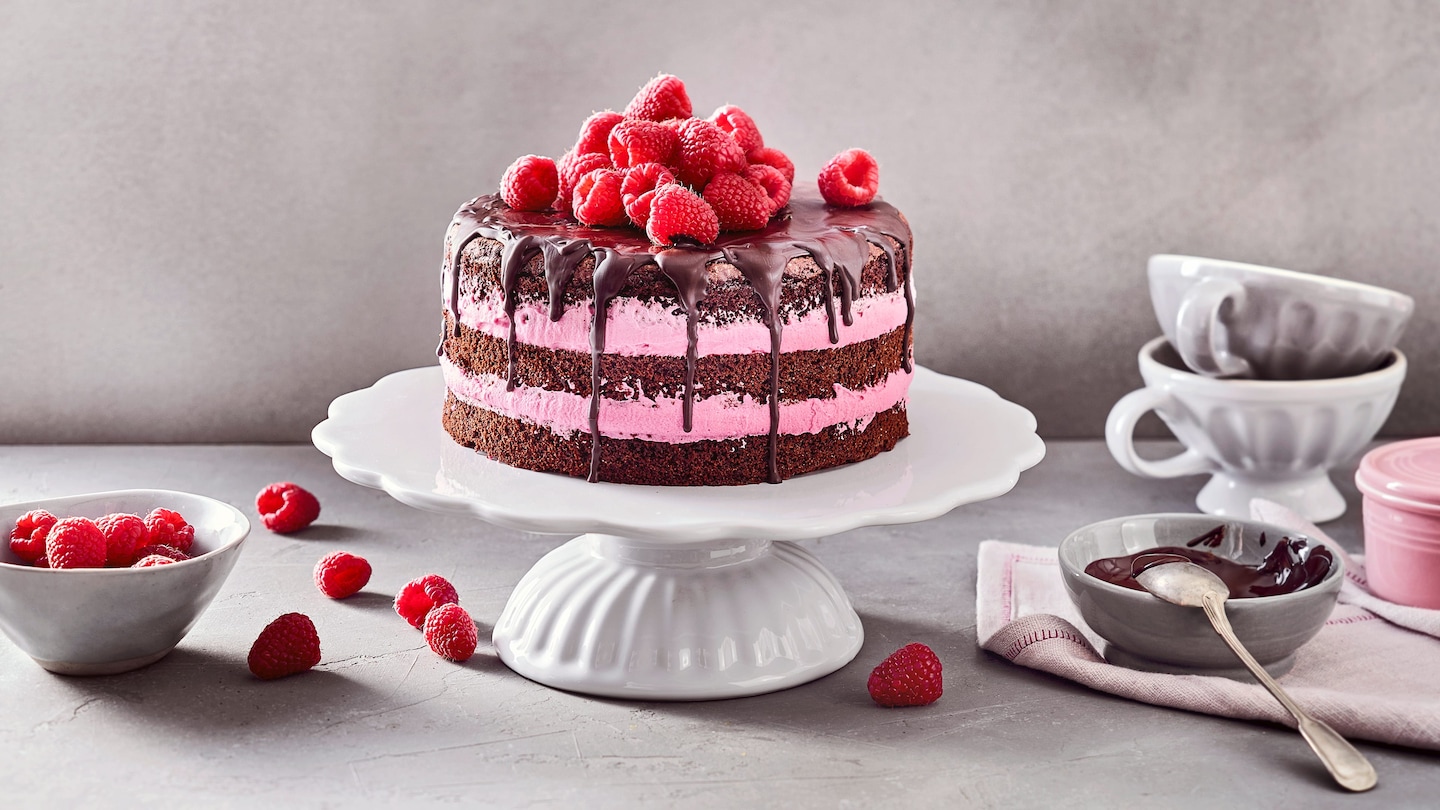 Schoko-Himbeer-Torte